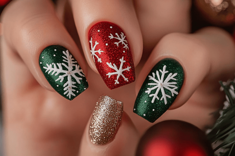 27 nail art de Noël pour vous mettre dans l'ambiance de Noël
